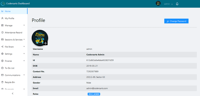 Sofstack- Codersarts Dashboard